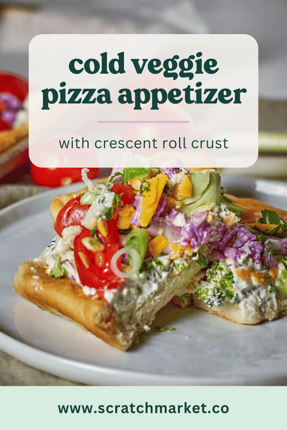 Chilled Veggie Pizza Using Crescent Rolls: Shortcut Recipe