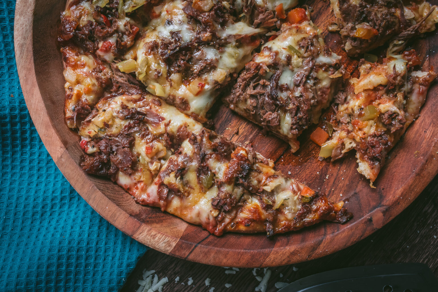 Thin Crust Italian Beef Pizza - Chicago Tavern Style - Gimme From Scratch